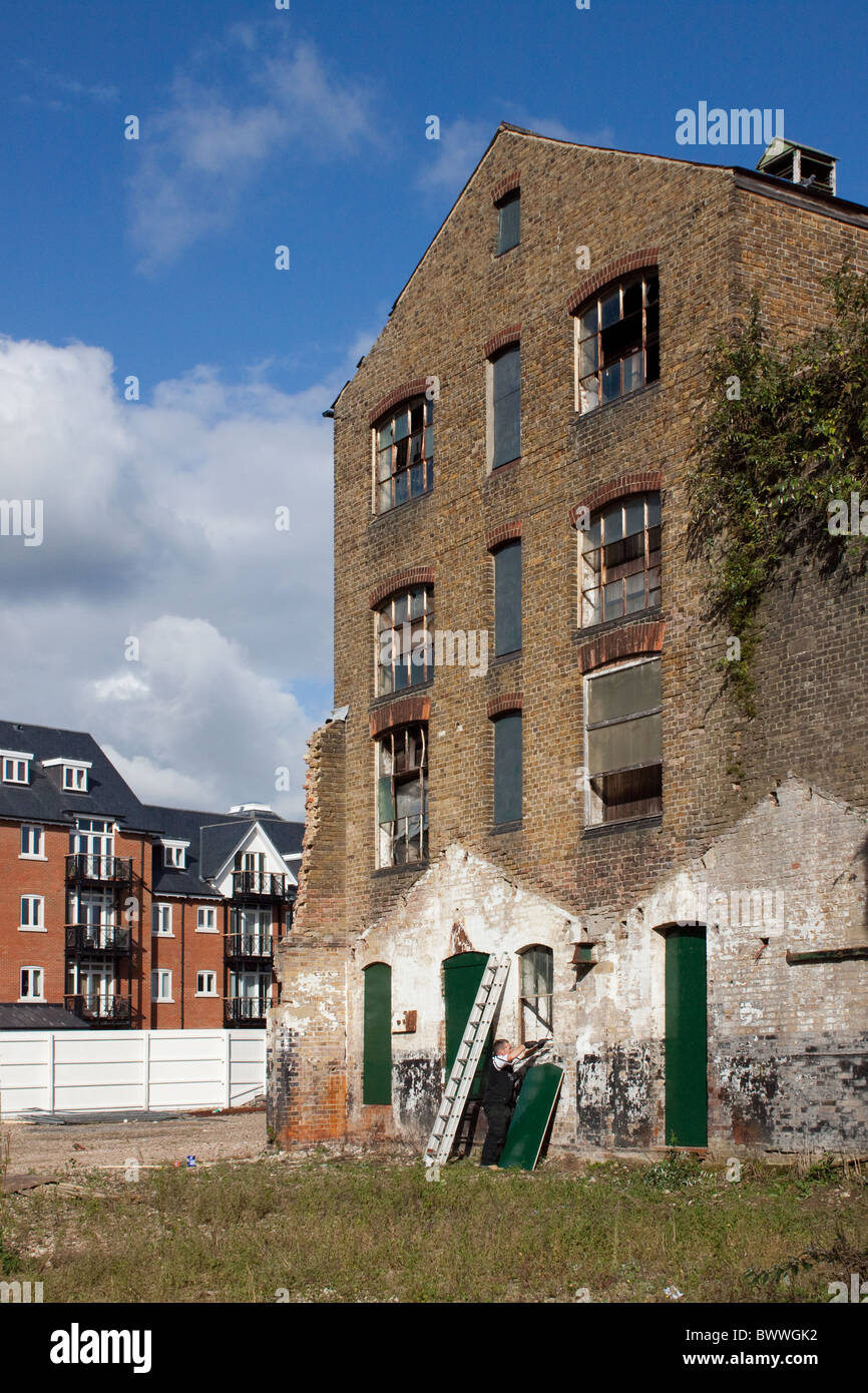 Demolition of old buildings with new high density housing in the ...