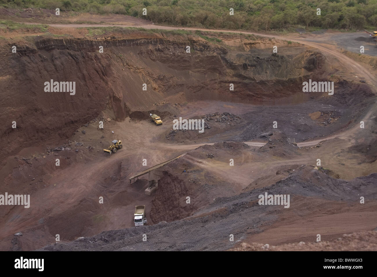 Volcanic cinder quarry Santa Cruz Island Stock Photo - Alamy