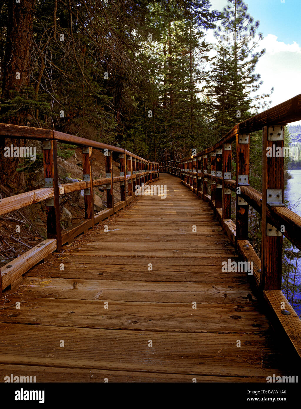 Hiking path boardwalk Stock Photo - Alamy