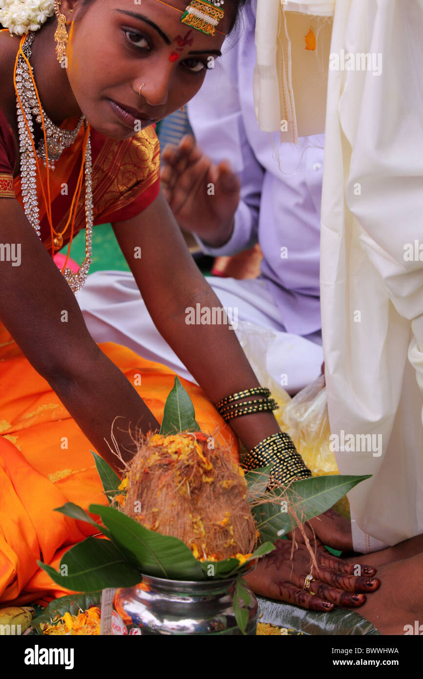 wedding ceremony Andhra Pradesh South India Stock Photo - Alamy