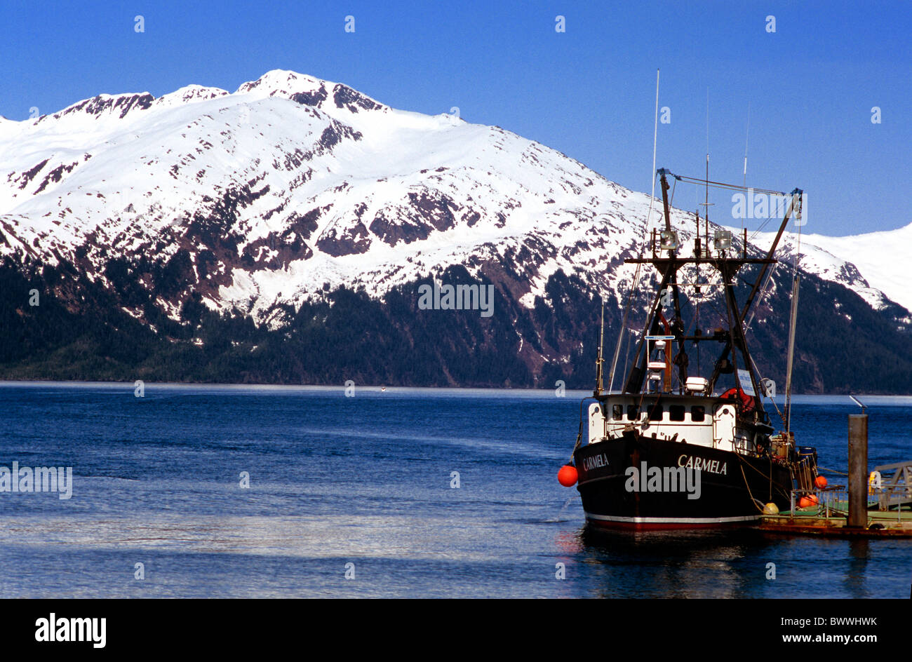 Fishing boat in Alaska Stock Photo - Alamy