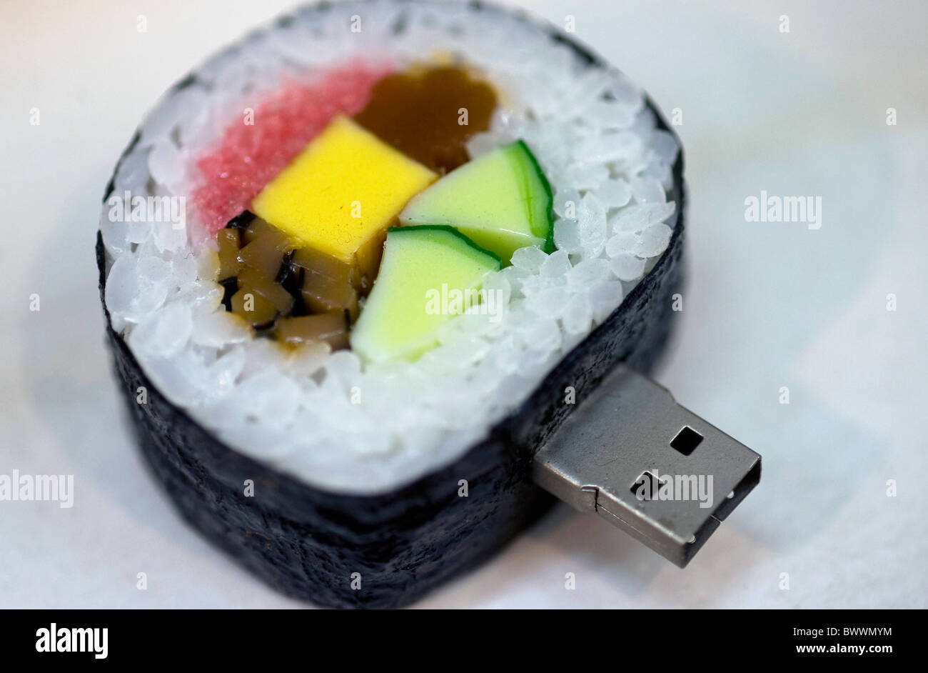 Replica food, this one a sushi roll that has been made into a USB ...