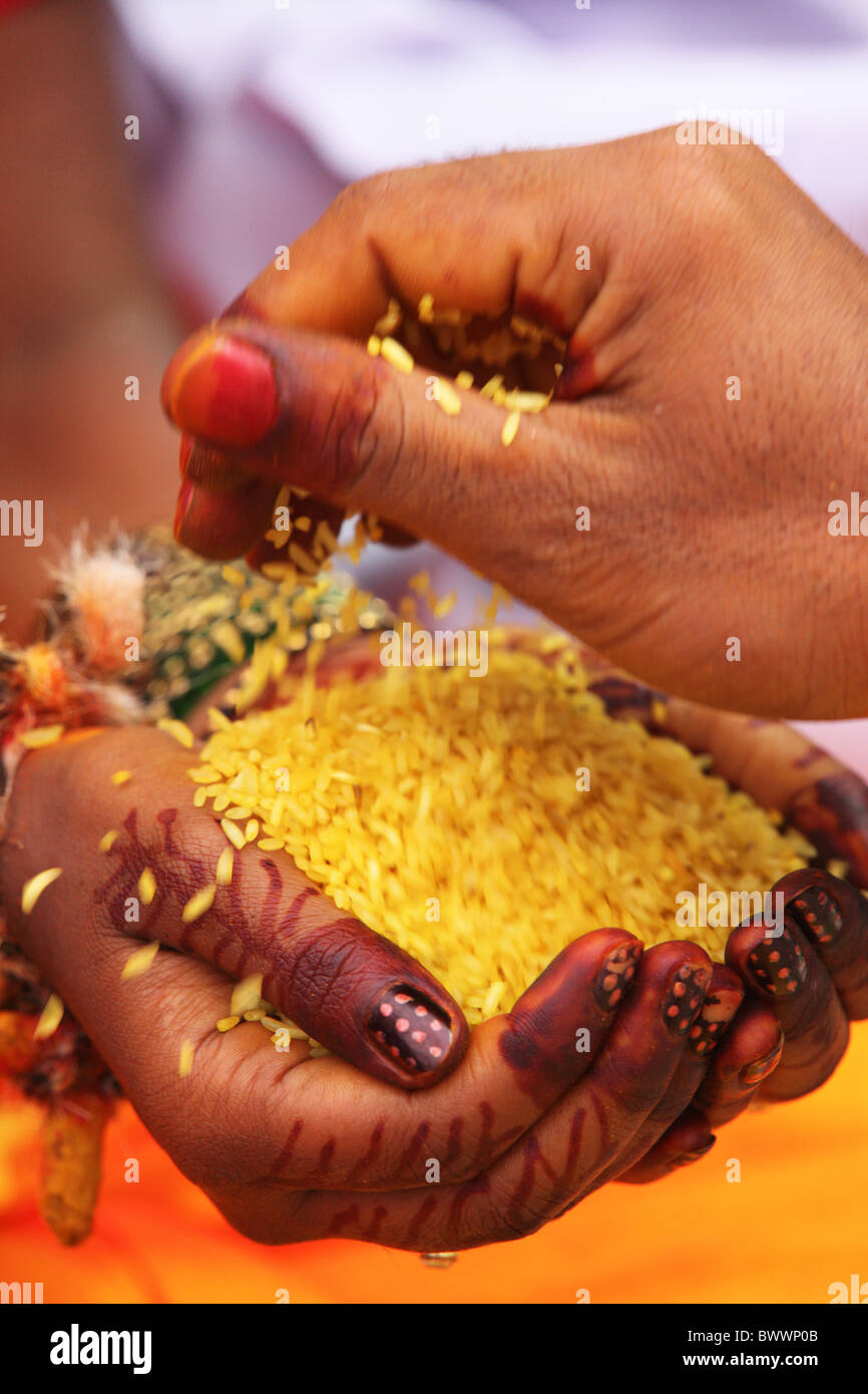 Hindu groom thread ceremony hi-res stock photography and images - Alamy