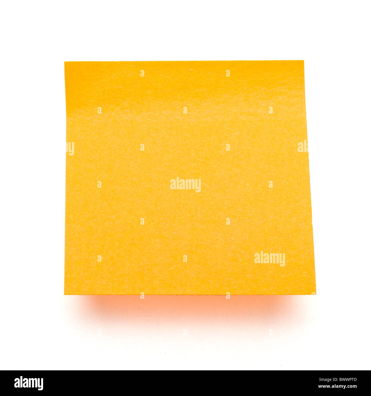 orange self adhesive post it note isolated on white Stock Photo - Alamy