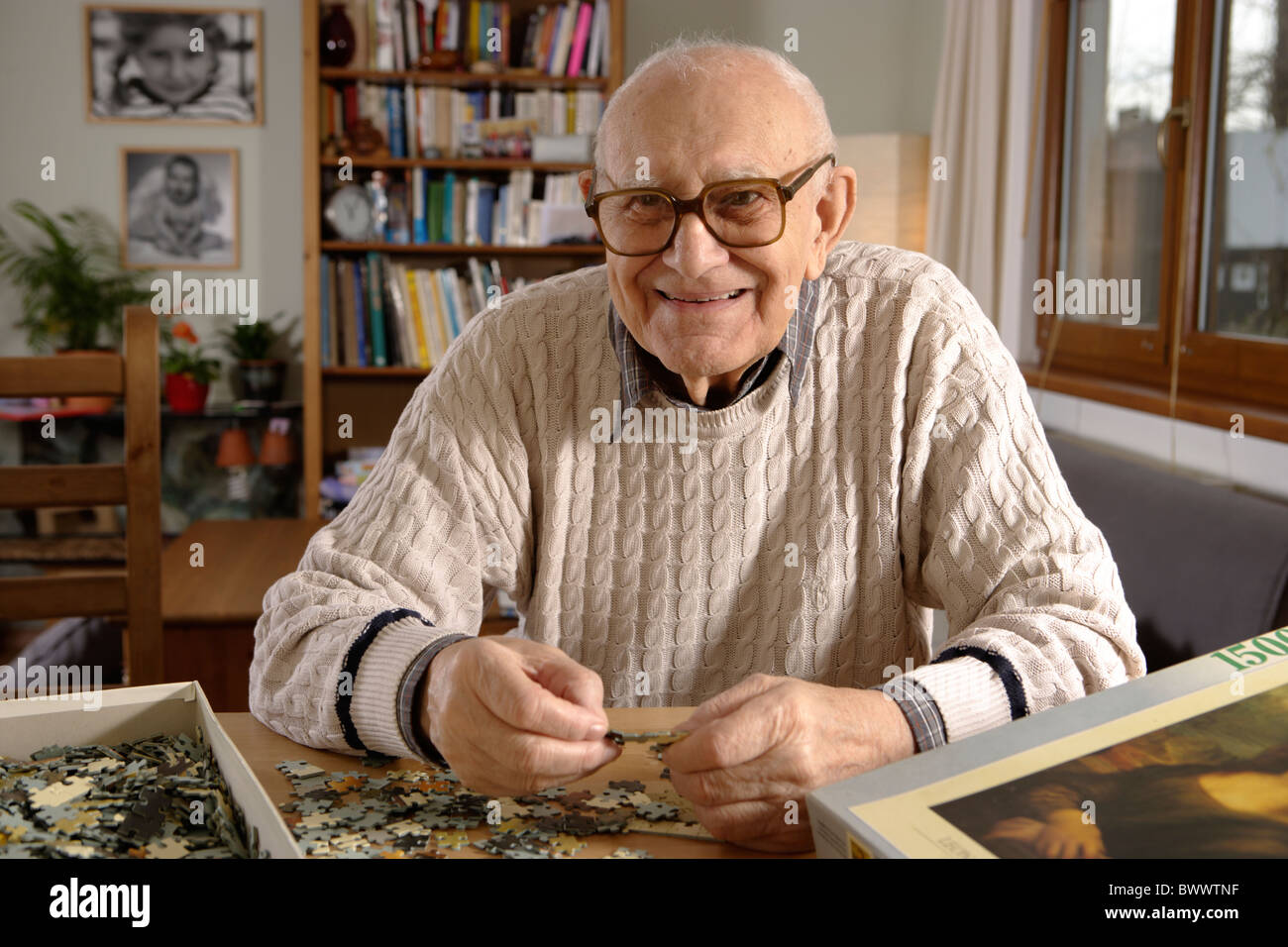 Senior Male (92 years old) senior citizen retired elderly Caucasian ...