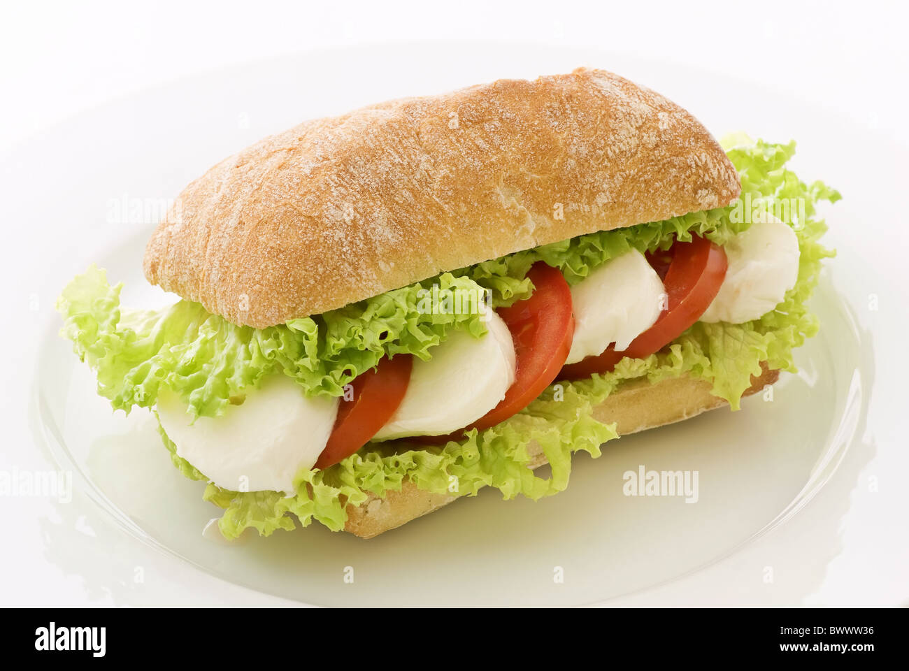 Tomato mozzarella sandwich Stock Photo - Alamy