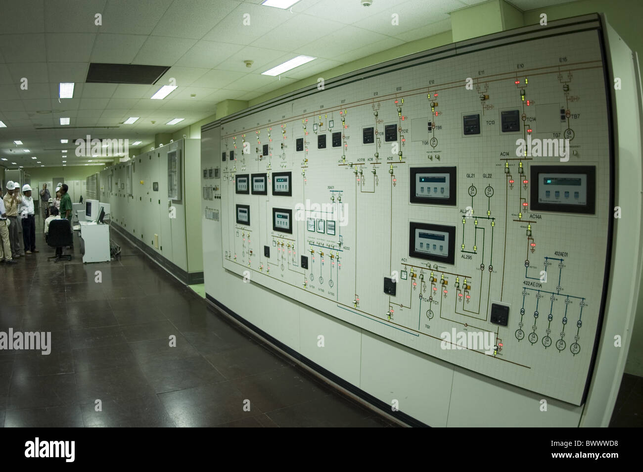 Control panel Riau Pulp Paper Mill RAPP near Stock Photo - Alamy