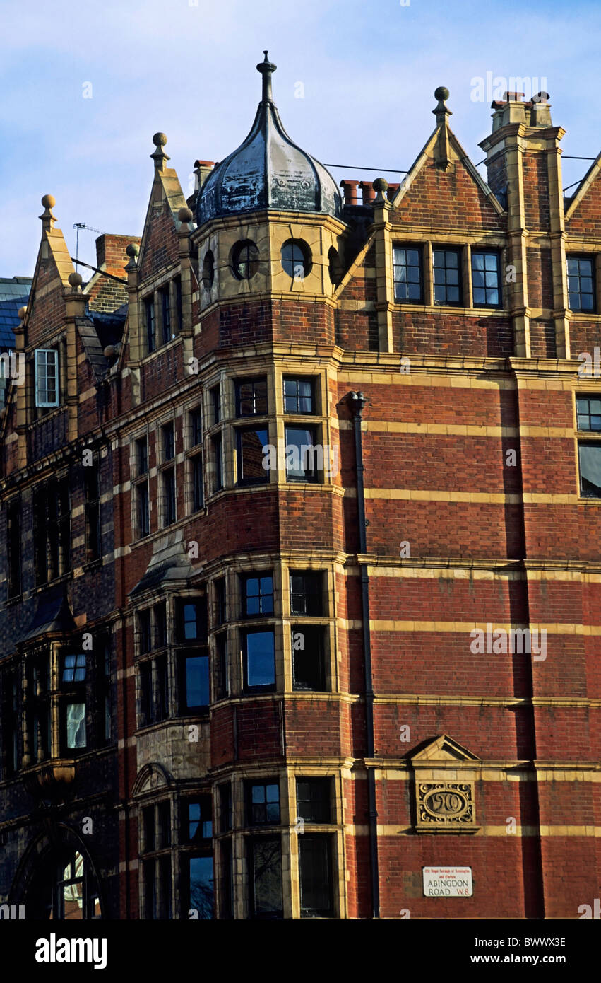 High rise building, Abingdon Road, London, England, UK Stock Photo - Alamy