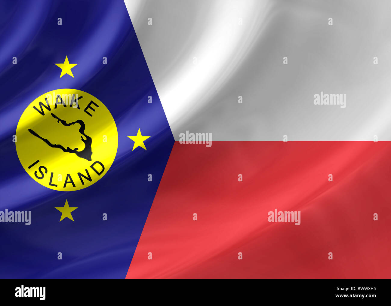 Wake Island flag Stock Photo - Alamy