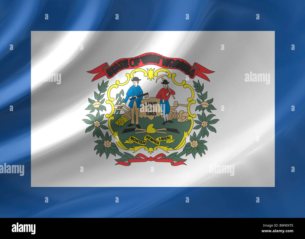 West virginia flag hi-res stock photography and images - Alamy
