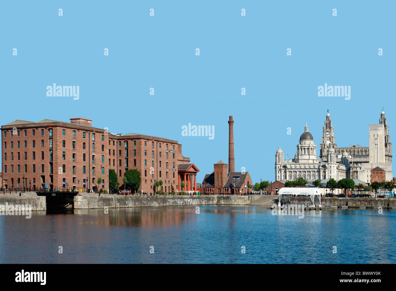 Albert Dock and the Three Graces, Liverpool Waterfront, Pier Head ...