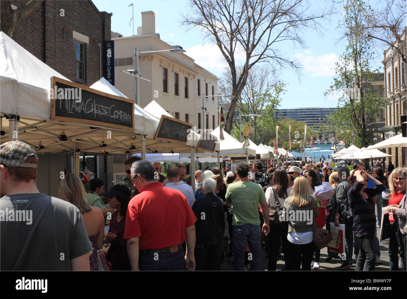 Speciality cheese stalls, Rocks Food Market, Jack Mundey Place, Argyle ...