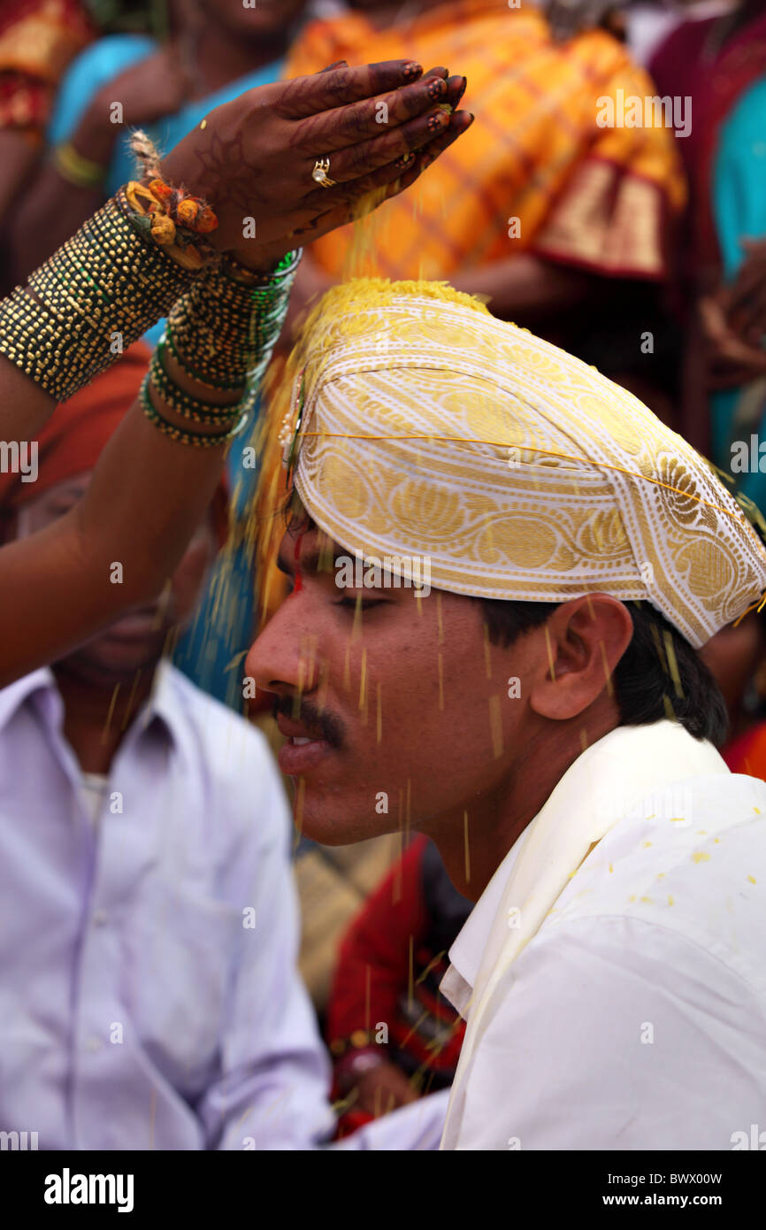 wedding ceremony Andhra Pradesh South India Stock Photo - Alamy