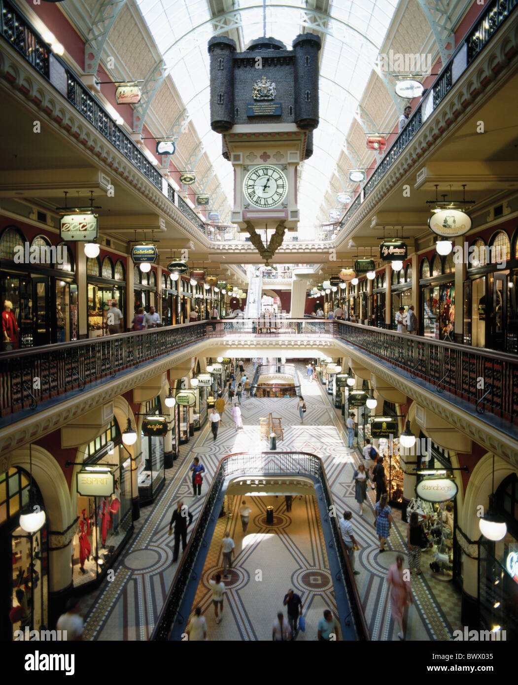 Australia inside queen Elizabeth Arcade shopping centre Sydney overview ...