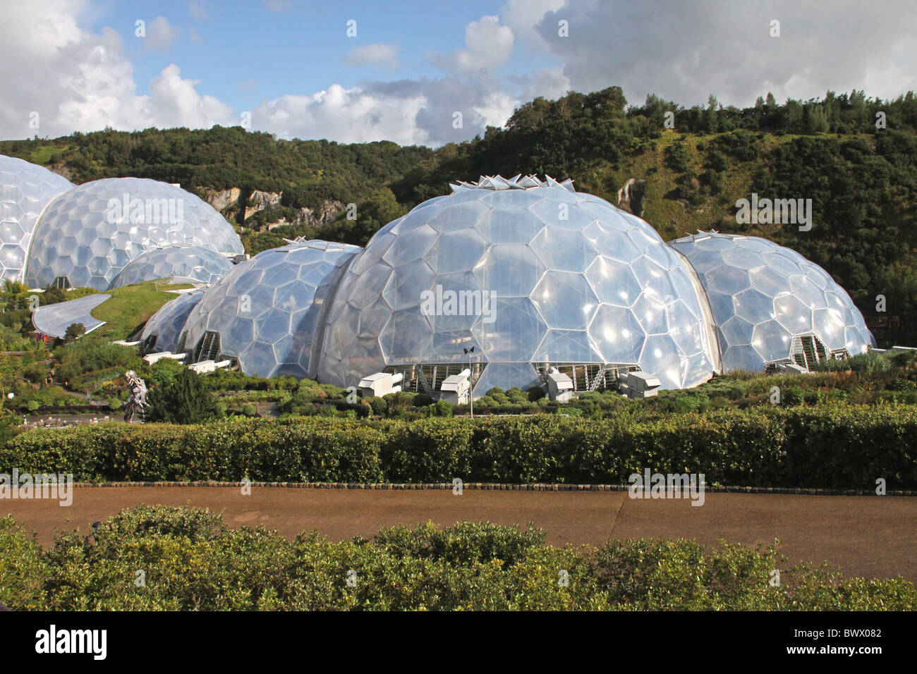 Exterior biomes Mediterranean Biome Eden Project Stock Photo - Alamy