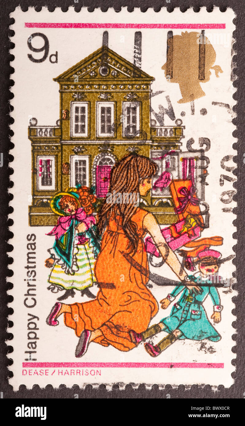 United Kingdom Postage Stamp 9d Stock Photo - Alamy