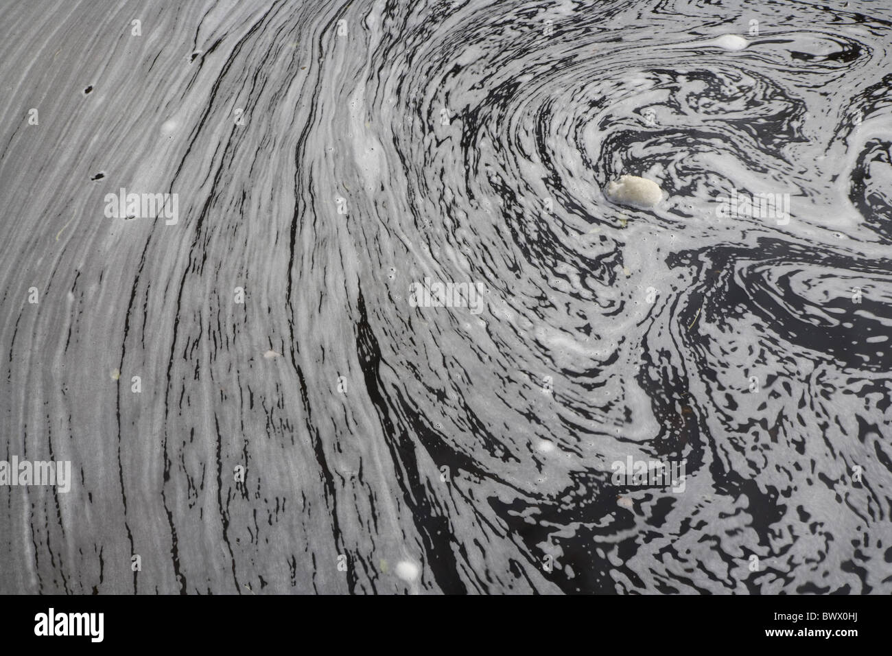 Foam patterns water River Mellte near Stock Photo - Alamy