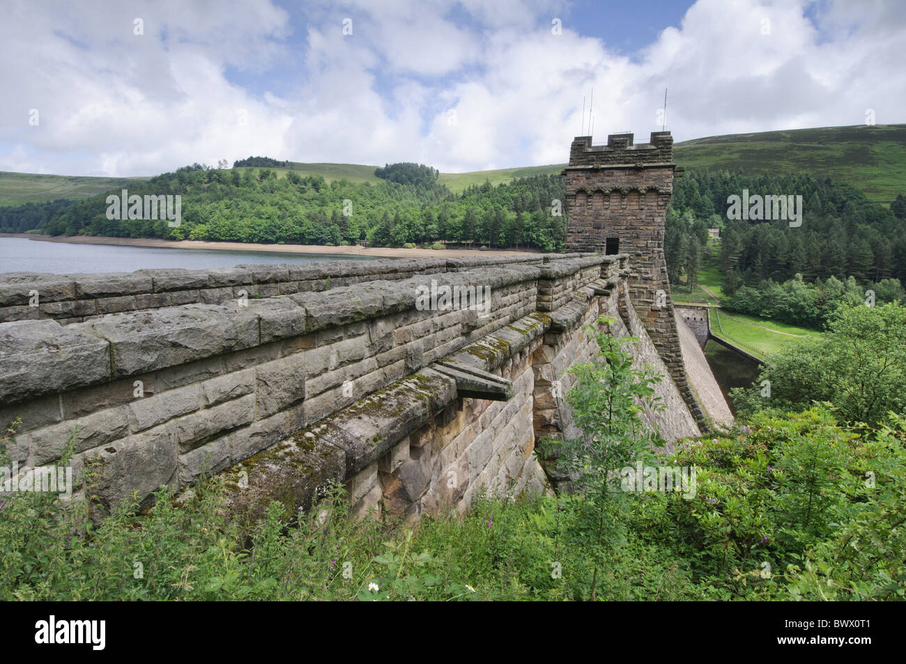 View dam river Derwent Reservoir River Derwent Stock Photo - Alamy