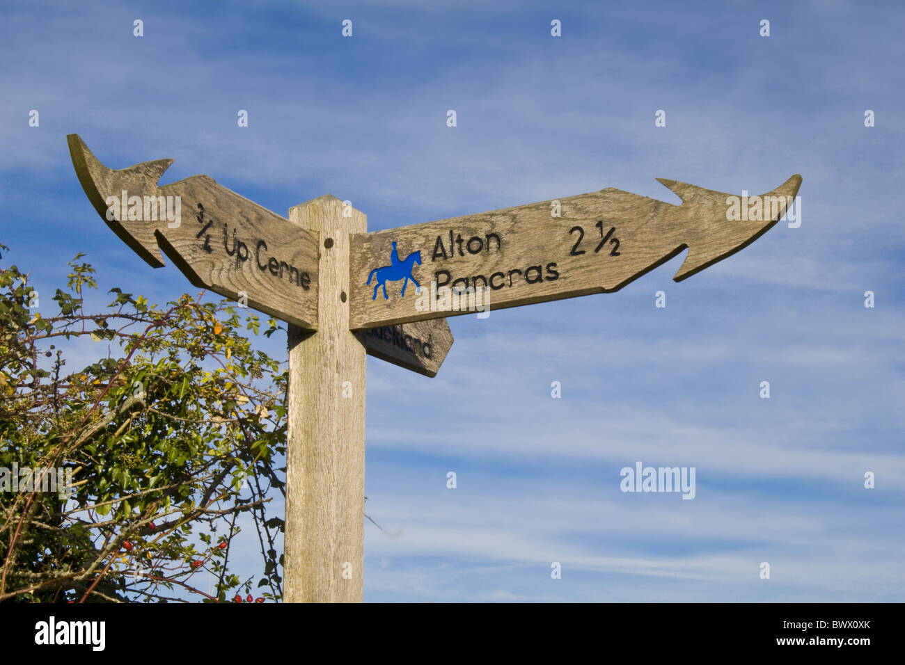 Access Arrow Arrows Autumn Autumnal Blue Sky Blue Bridleway Britain ...