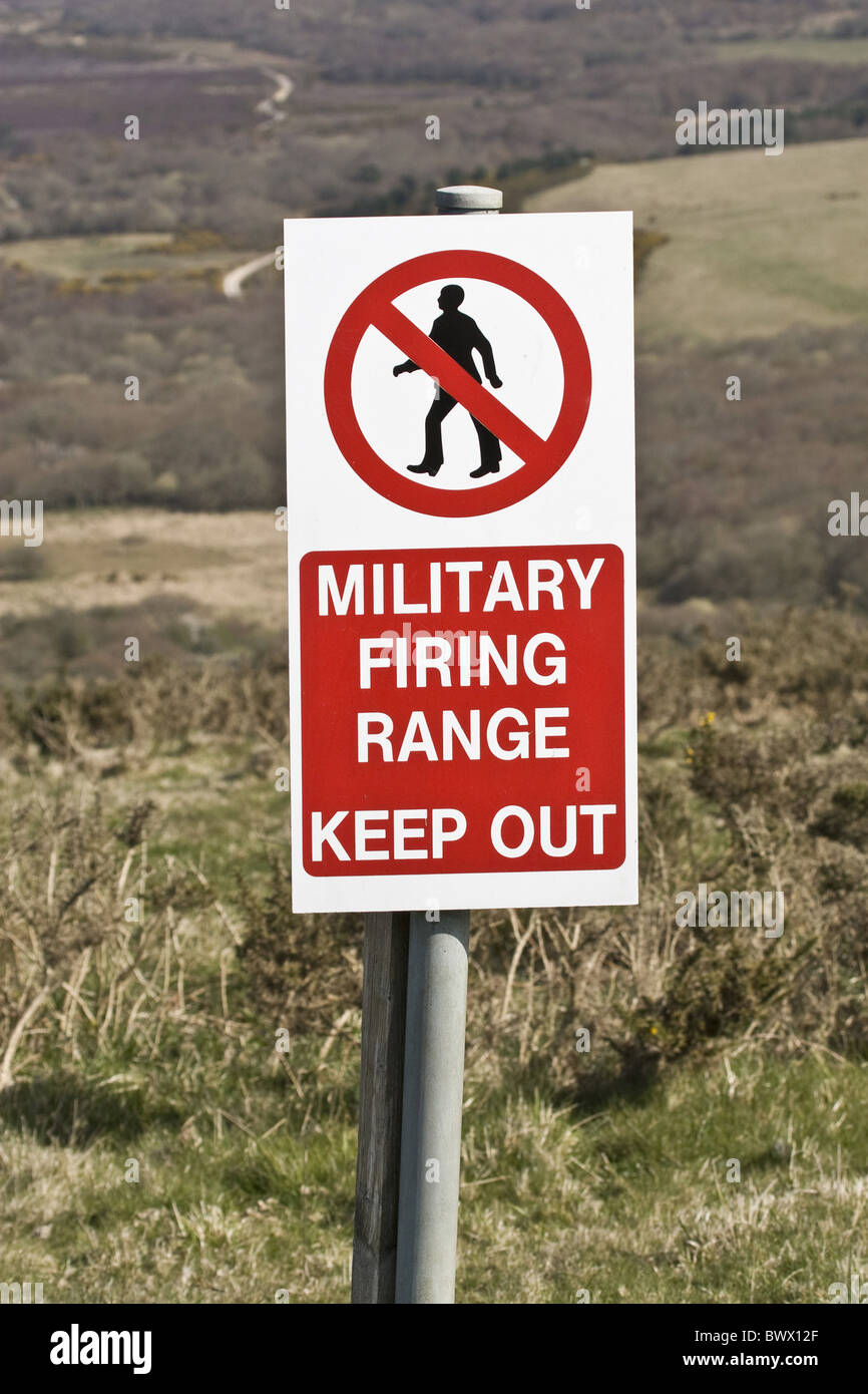 Military Firing Range Keep Out' sign Dorset Stock Photo - Alamy