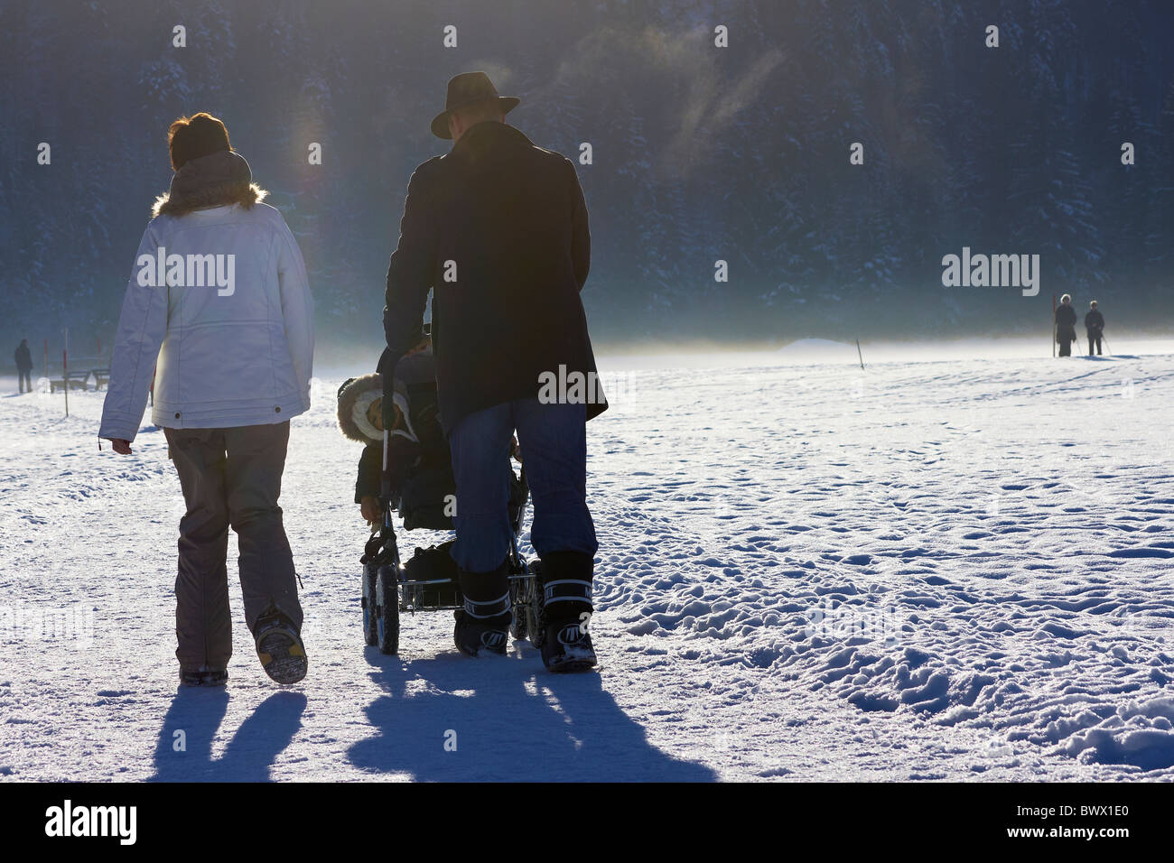 Walk through the snow Stock Photo - Alamy