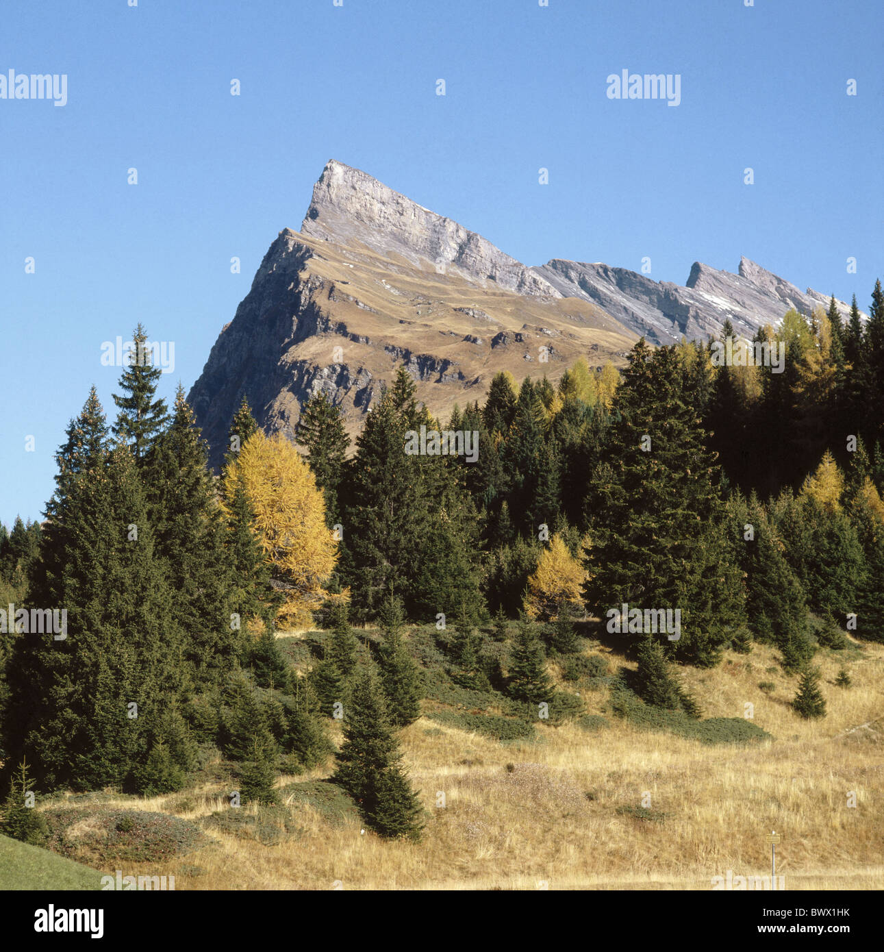 mountains mountainous region autumn scenery San Bernardino Graubunden ...