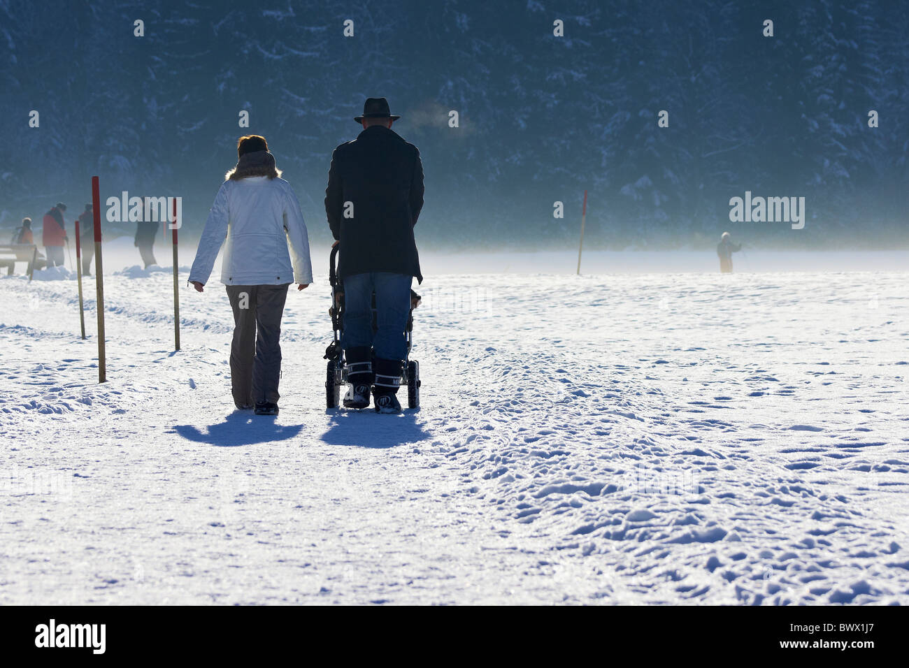 Walk through the snow Stock Photo - Alamy