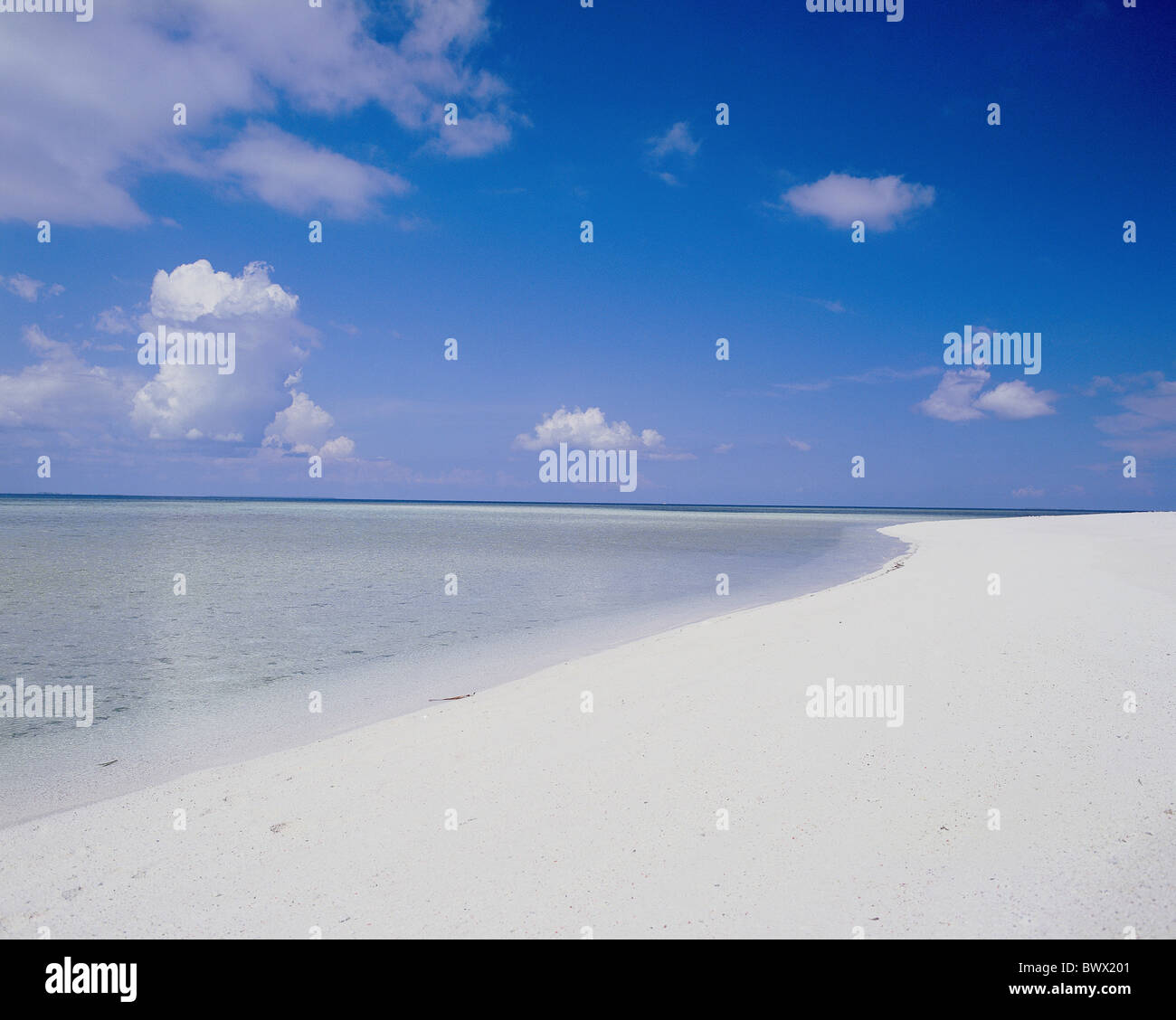 sea soft coast beach seashore sand level just clouds weather blue sky ...