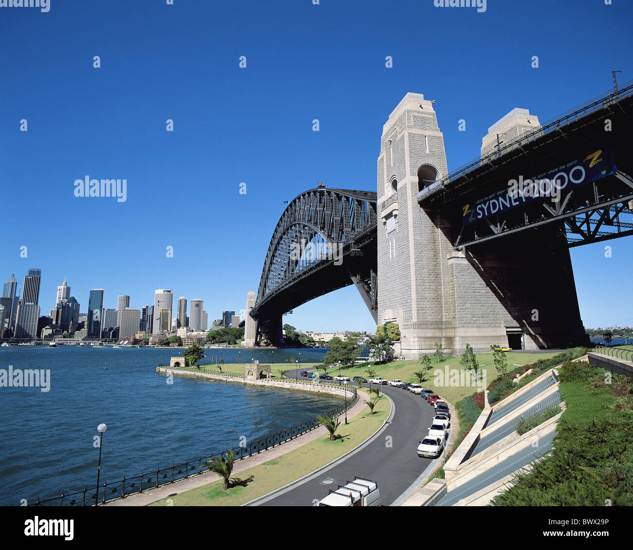 Australia Harbour bridge skyline street Sydney Stock Photo - Alamy