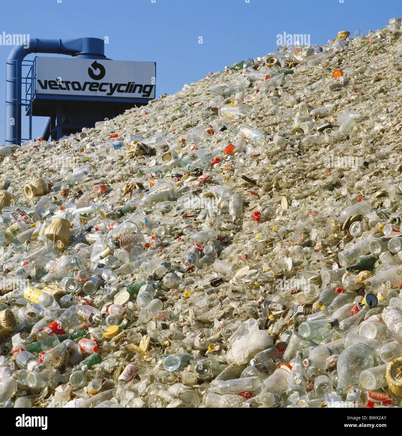 glass glass waste dump recycling environment protection Stock Photo - Alamy