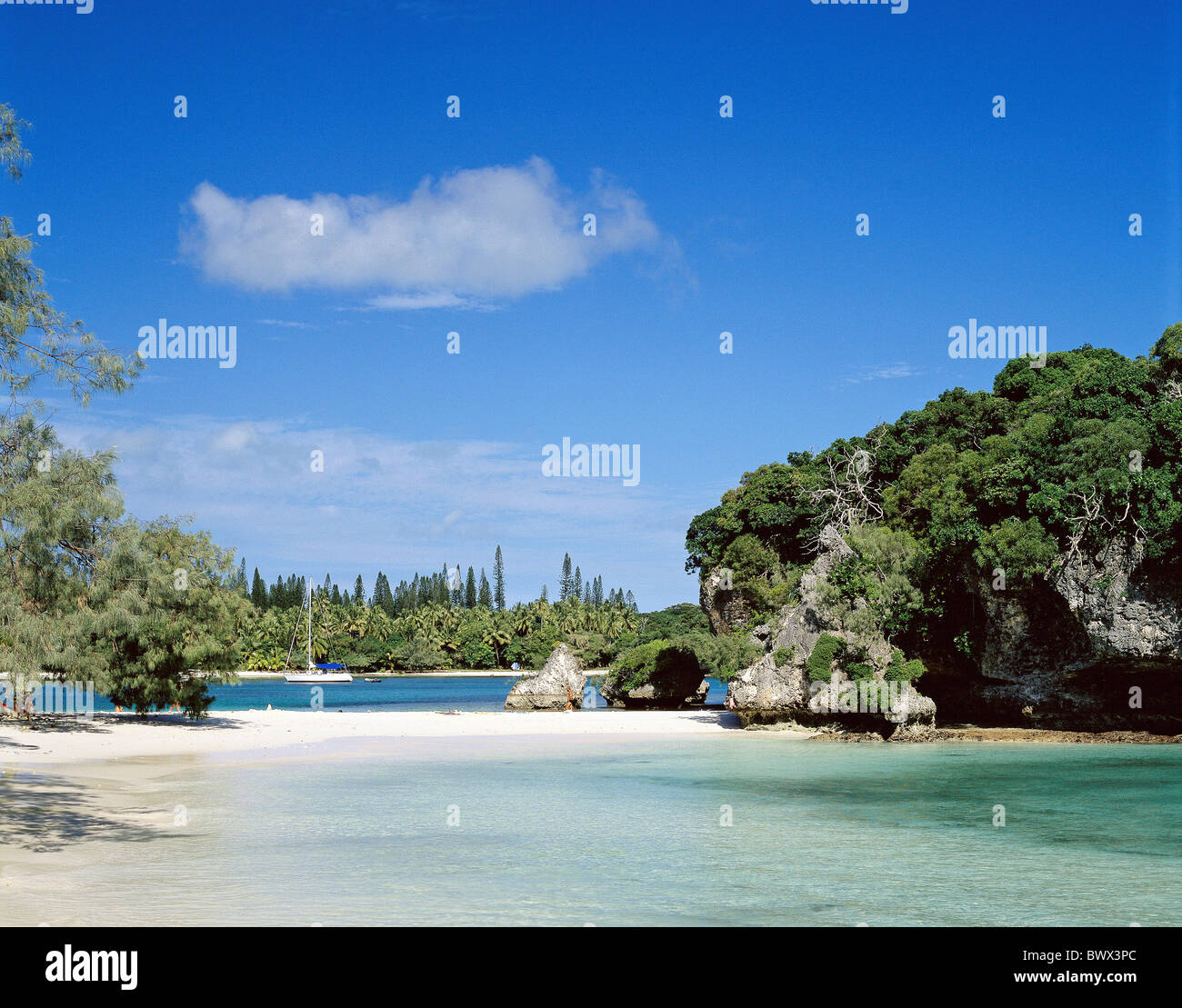 New Caledonia islands isles Pins islands isles beach seashore Kanumera ...