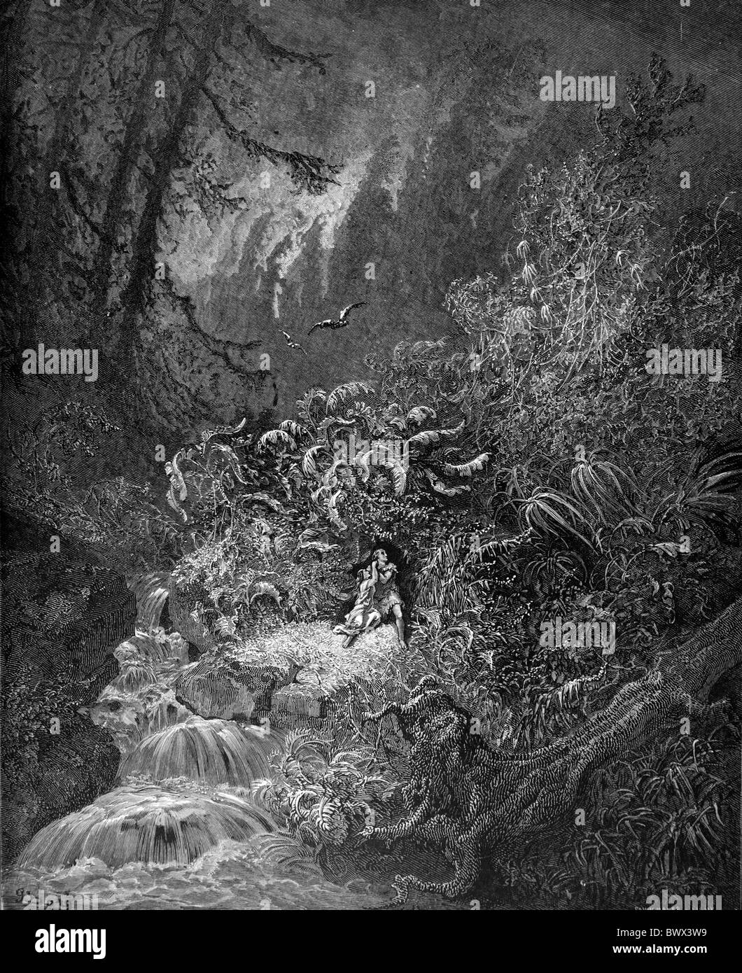 Gustave Doré; The Storm in the Forest from Chactas and Atala, a novella ...