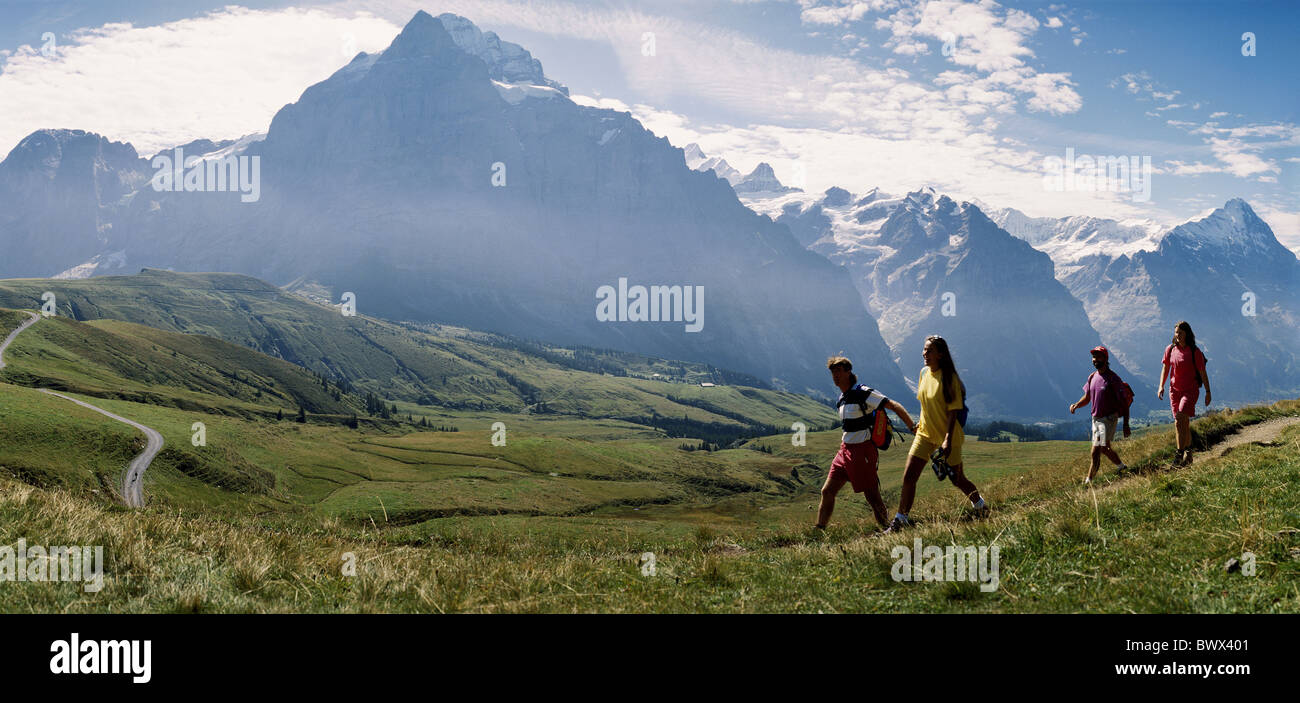 alp canton Bern Bernese Oberland Alps mountains Grindelwald First group ...