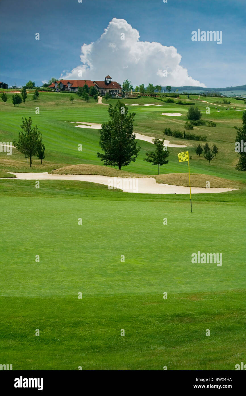 the golf course in Karlstejn - Czech Republic Stock Photo - Alamy