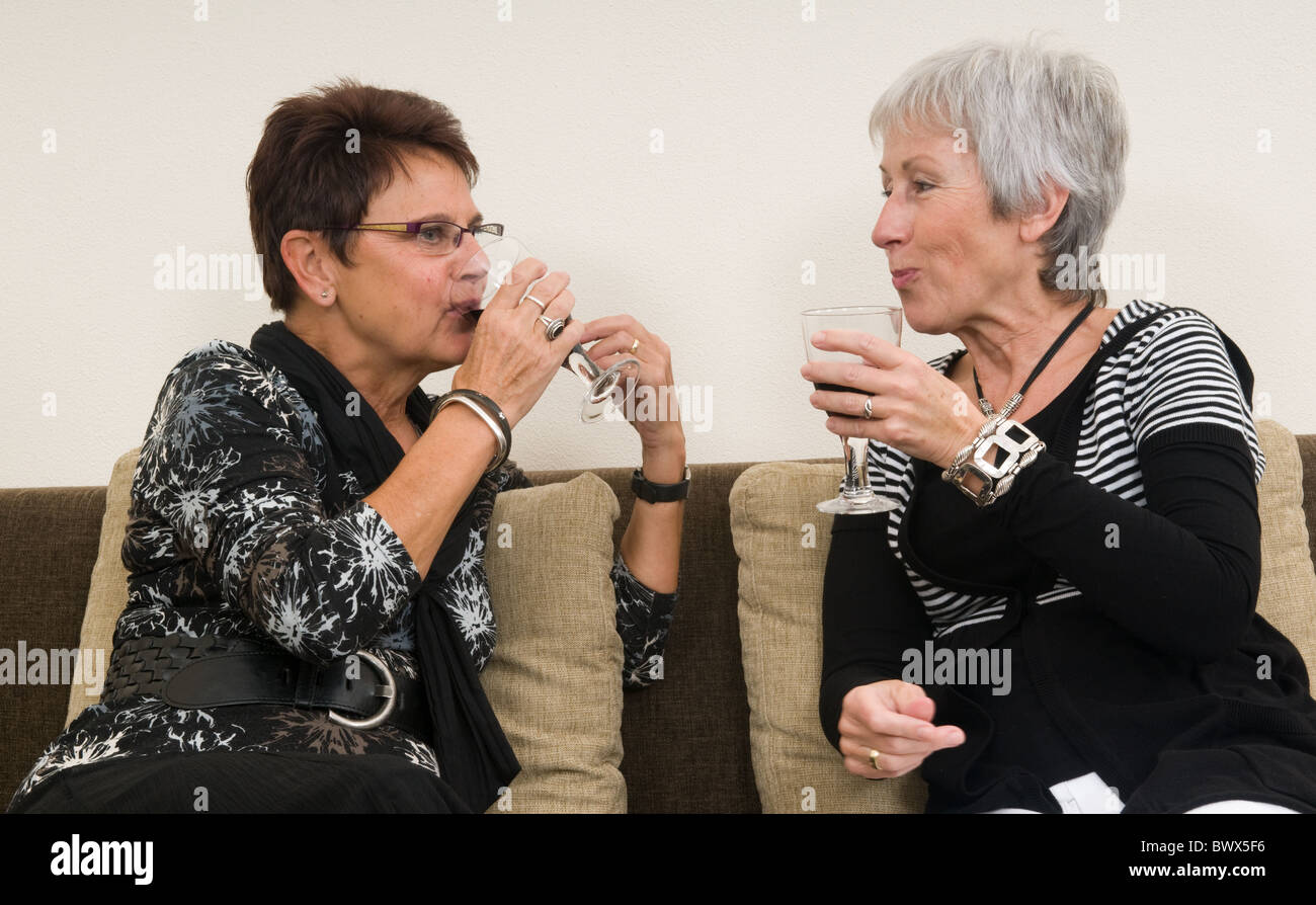 Two women having a joyful time together Stock Photo - Alamy