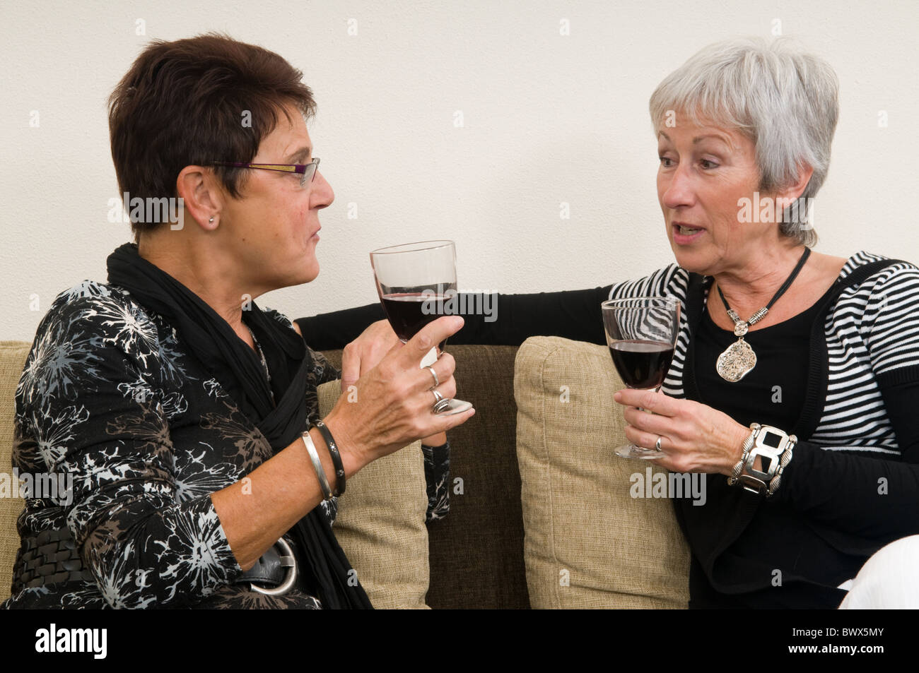 Two women having a joyful time together Stock Photo - Alamy
