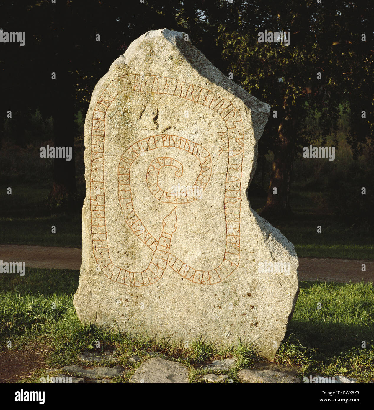 runic stone runes Gripsholm Sweden Europe Stock Photo - Alamy