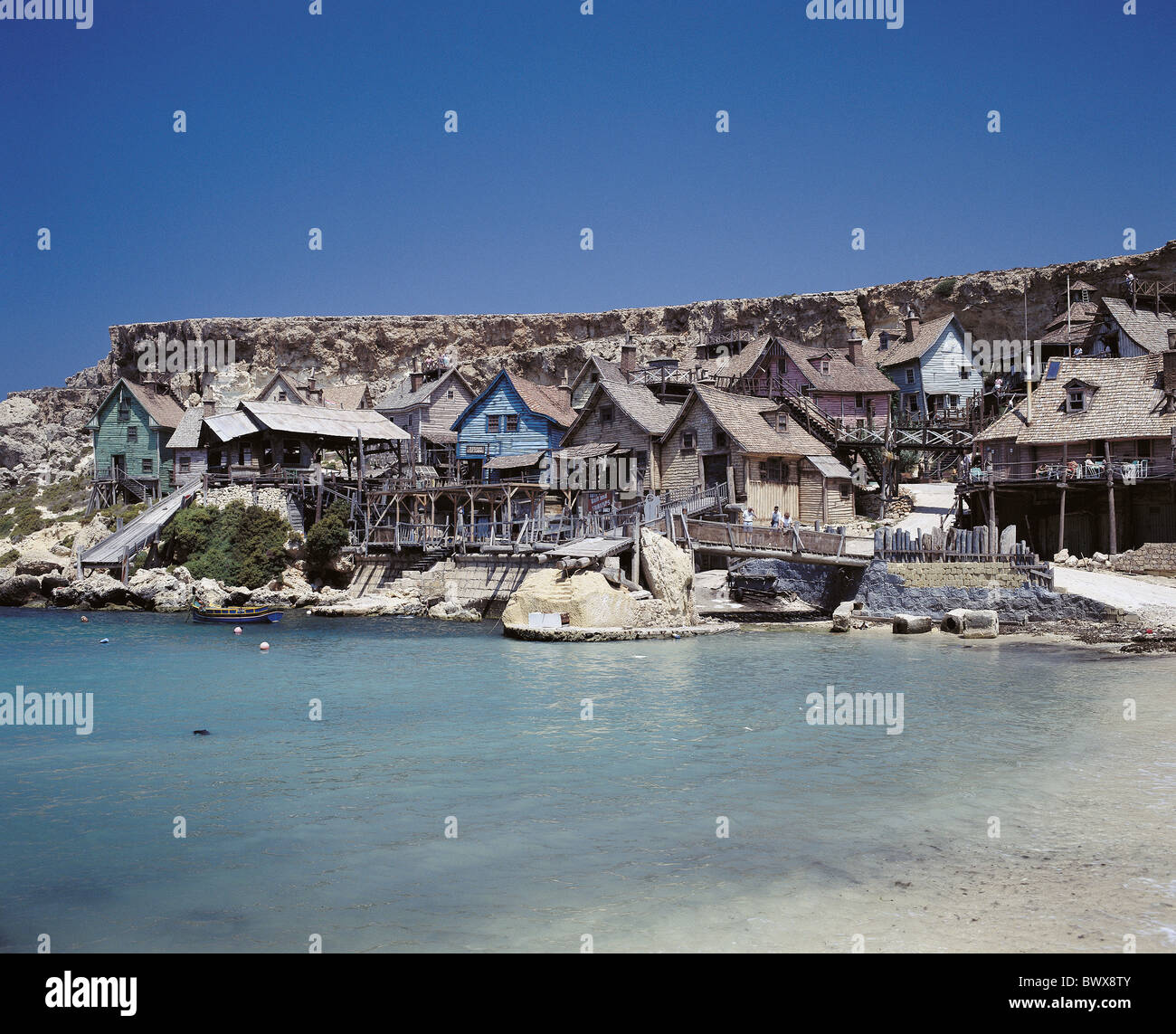 Malta Popeye Village Anchor Bay scenery village film movie tourism ...