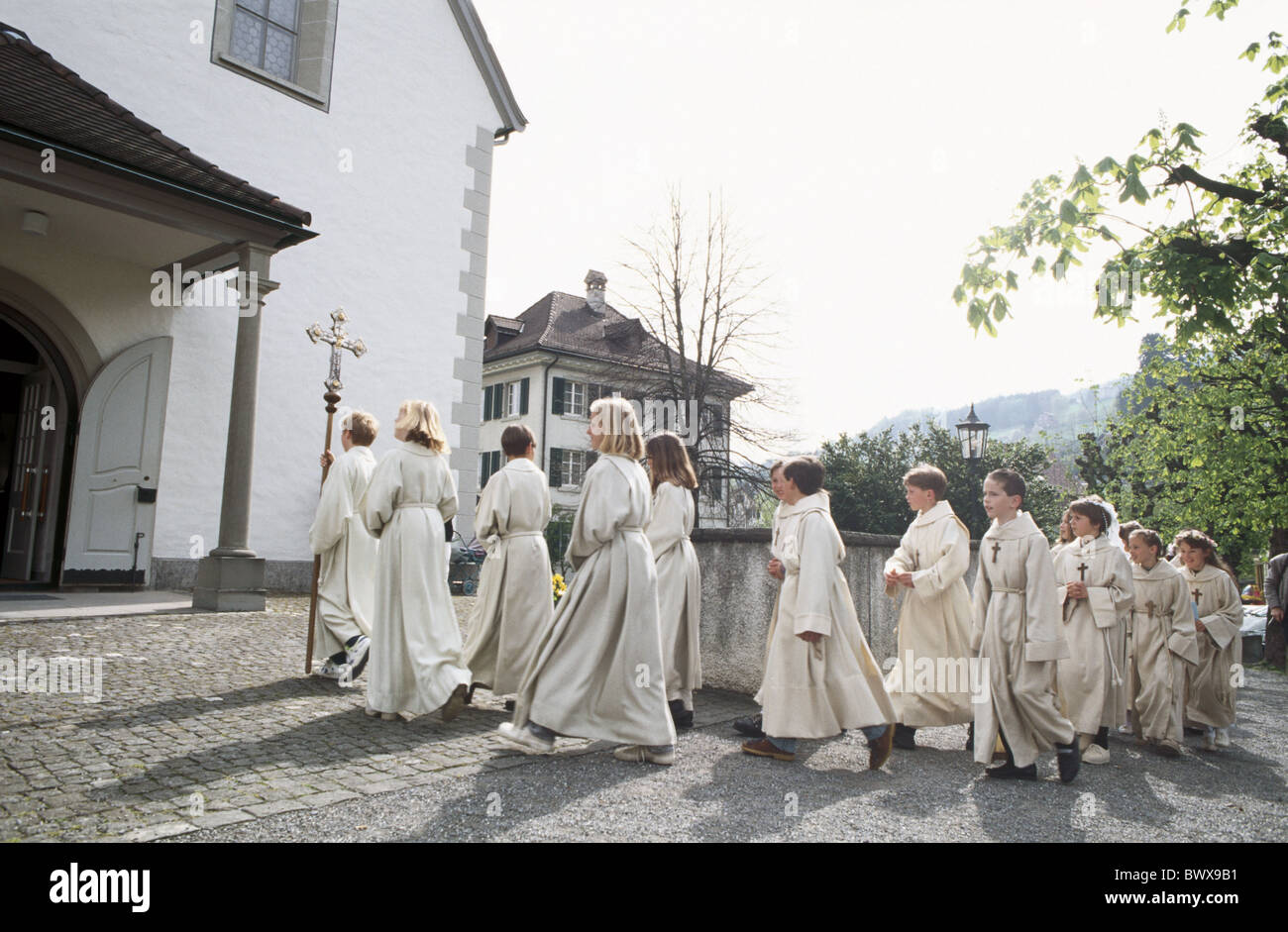 Christianity first communion children church communion procession ...