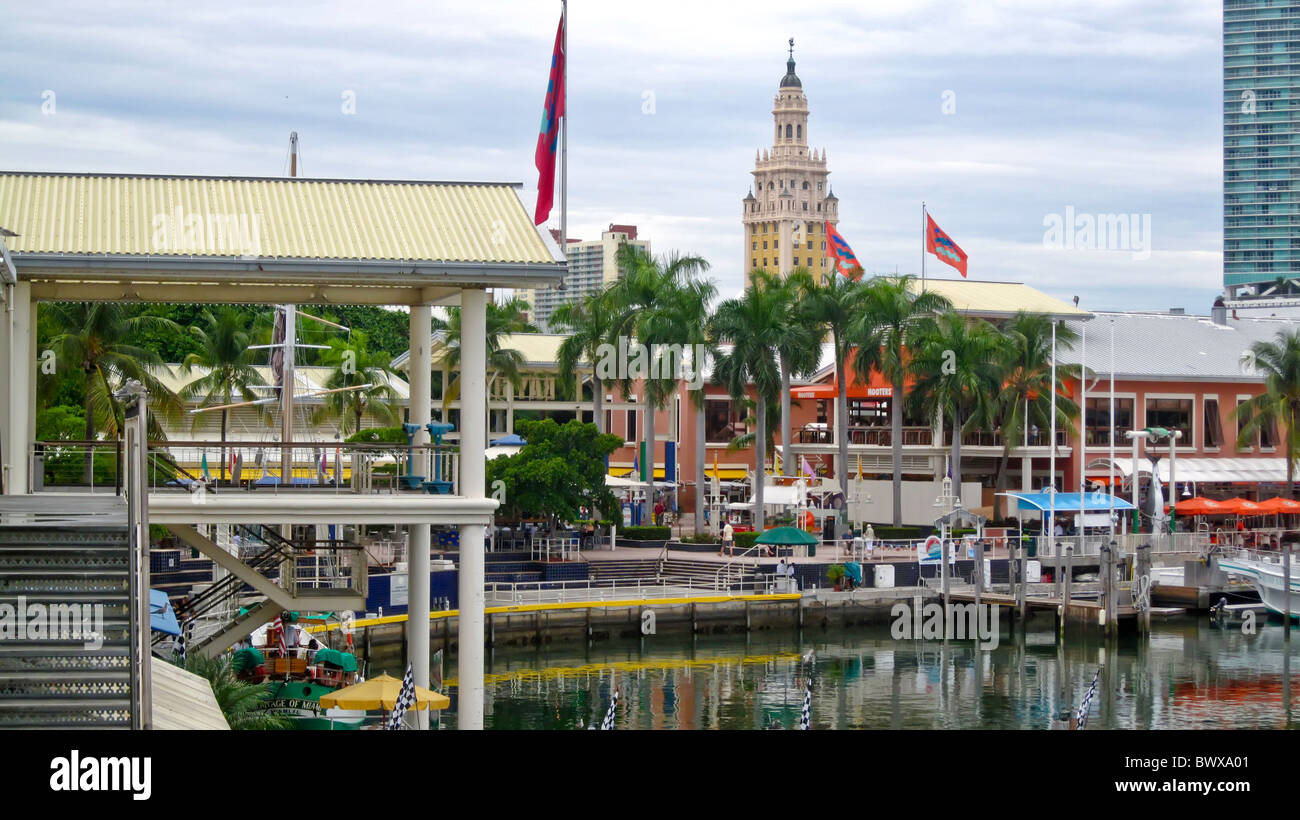 Bayside Marketplace in downtown Miami; Florida;USA;North America Stock ...