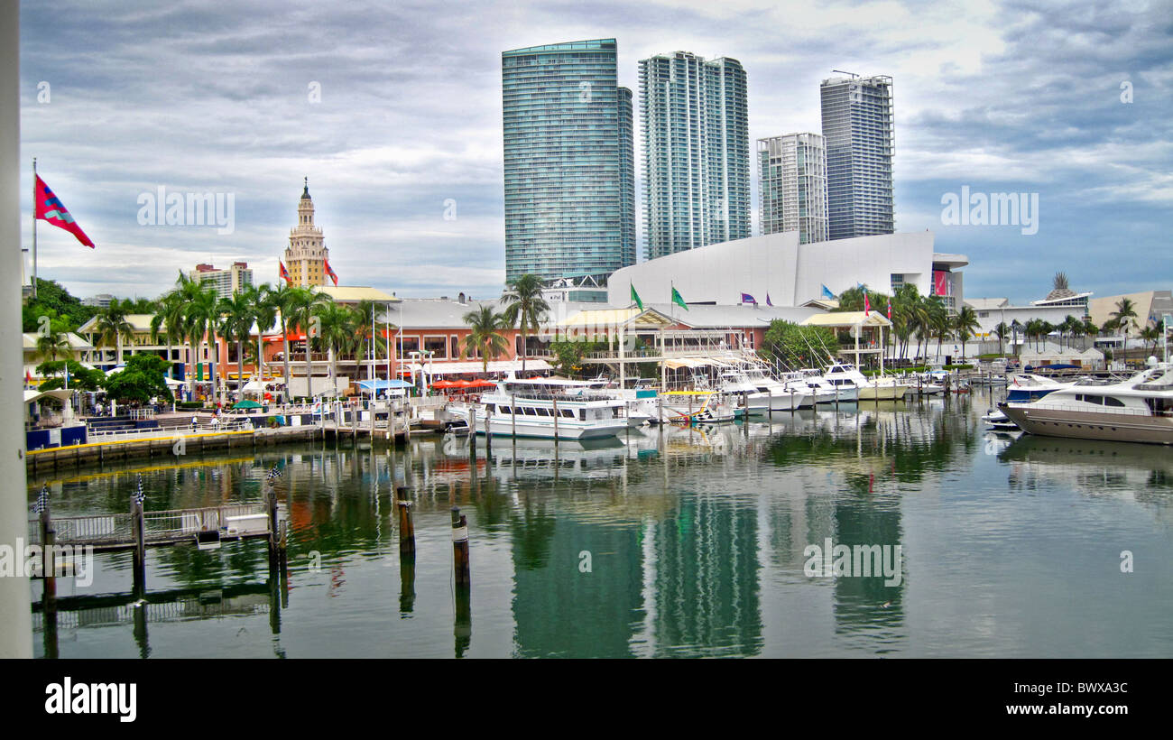 Bayside Marketplace in downtown Miami; Florida;USA;North America Stock ...