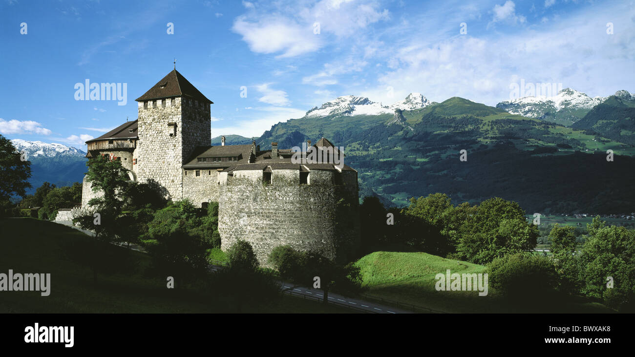 scenery Liechtenstein Vaduz castle Vaduz castle fortress Middle Ages ...