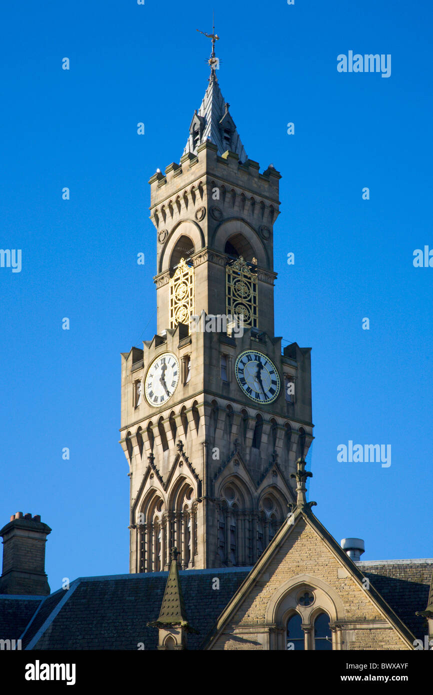 City Hall Clock Tower Bradford West Yorkshire England Stock Photo - Alamy