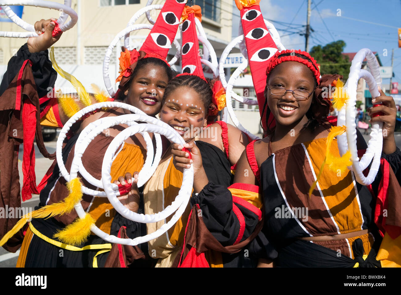 Smiling faces from Junior Carnival; Noble Douglas's band; 'Smelly ...