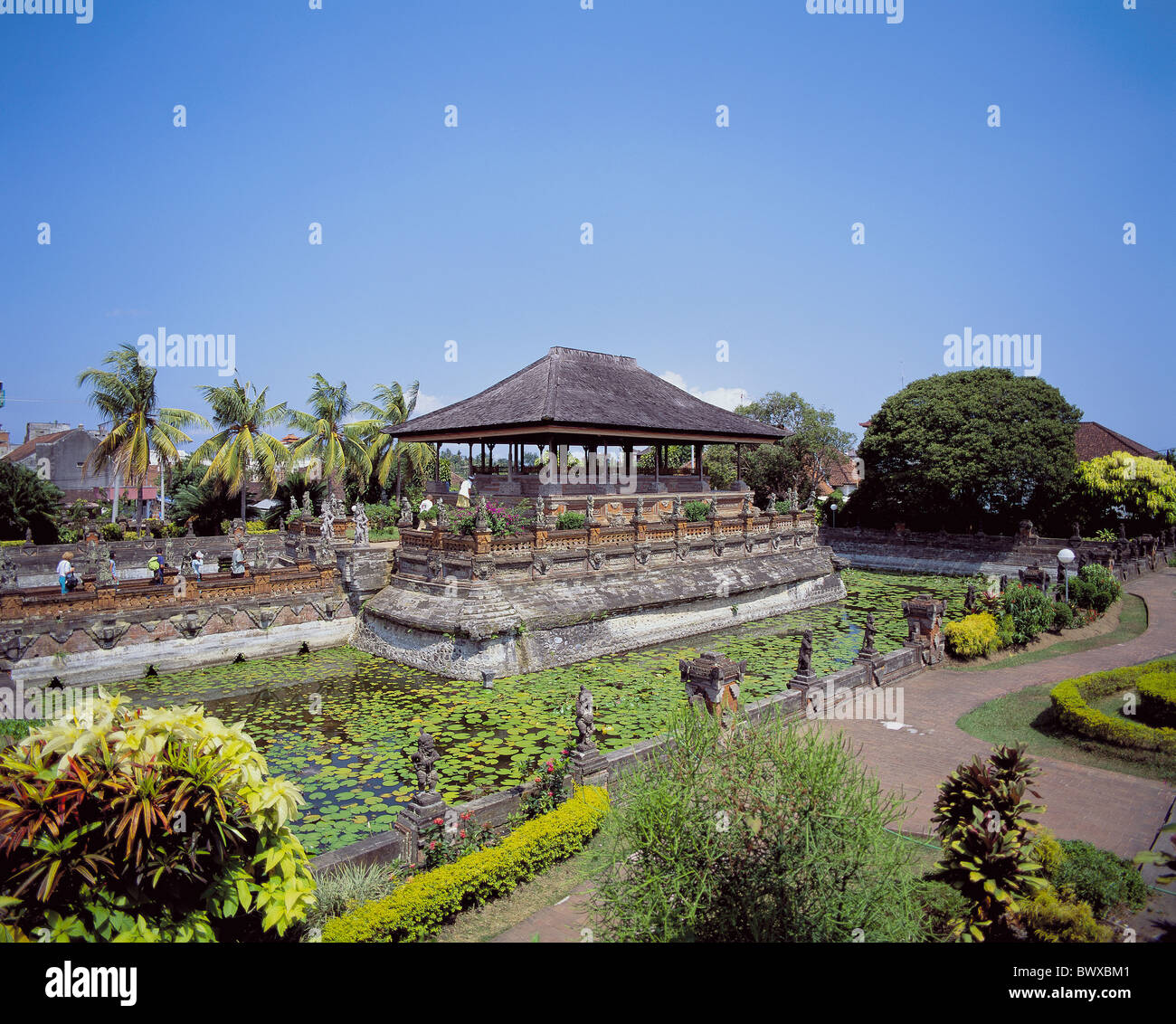 Bali Asia Klungkung sound of Justice court hall Kertha Gosa garden pond ...