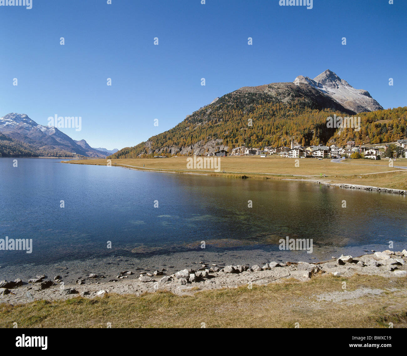 Switzerland Europe Graubunden Grisons Engadine Silvaplanersee ...