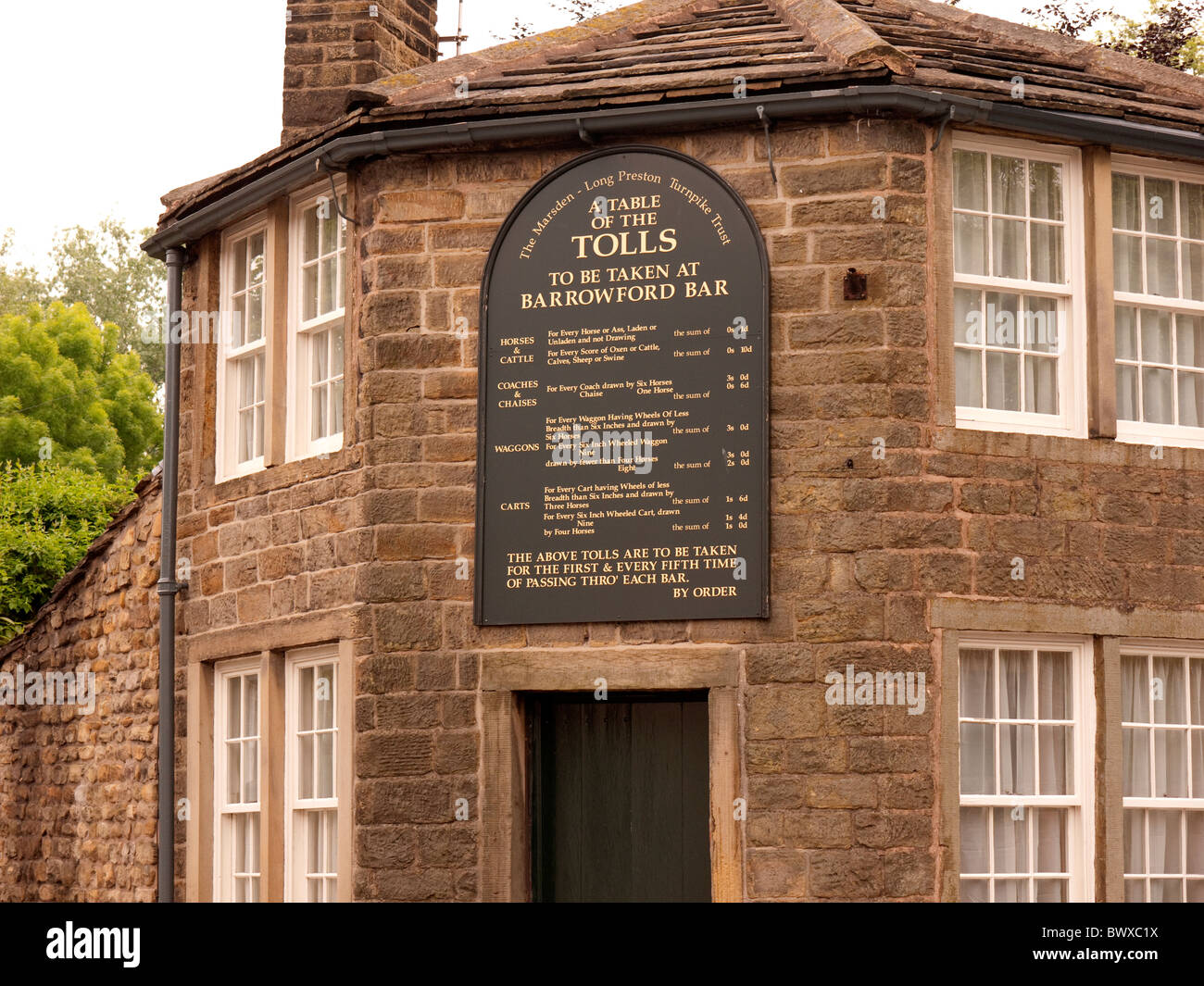 The Toll house with its charges in the village of Barrowford in ...