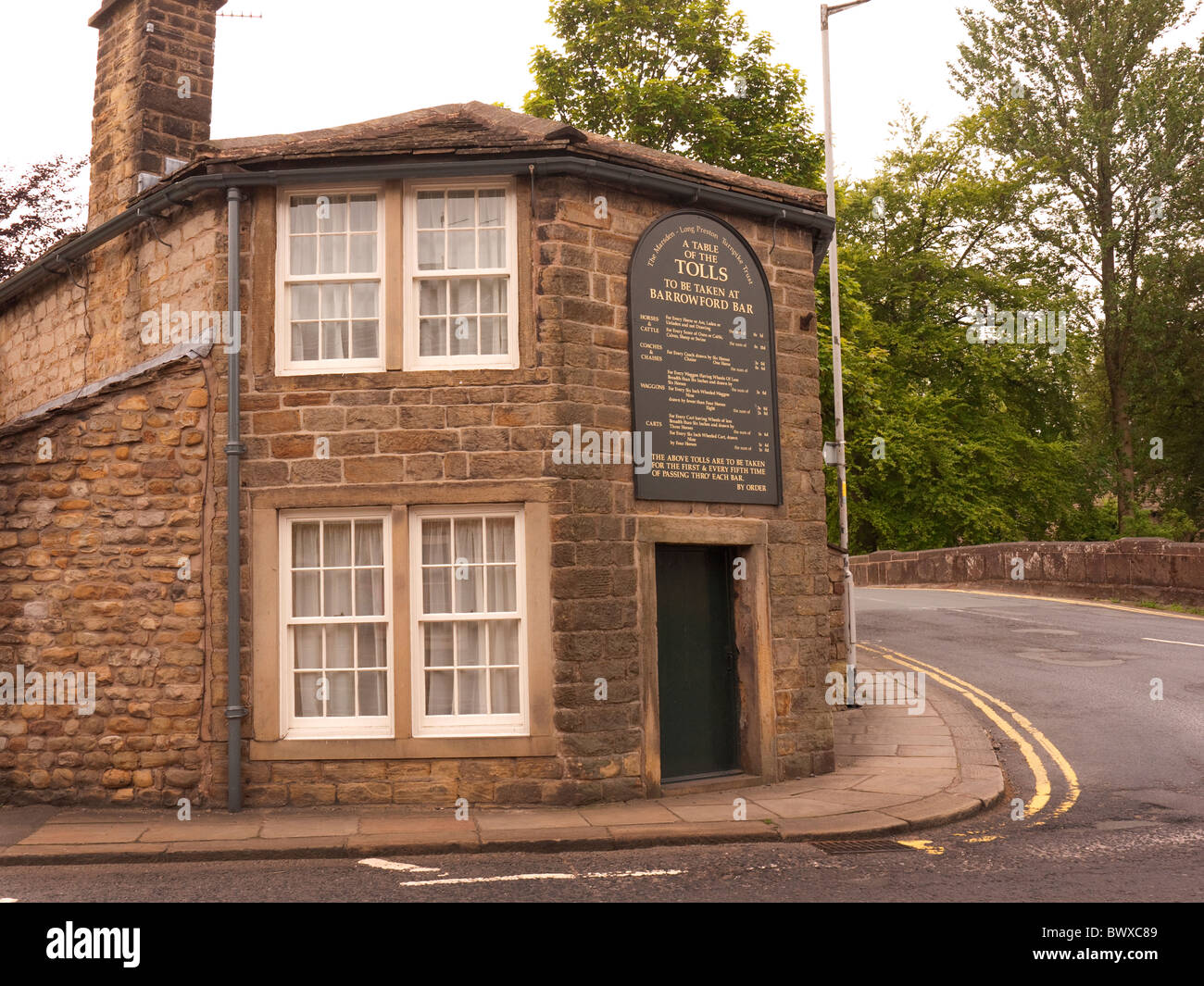 The Toll house with its charges in the village of Barrowford in ...