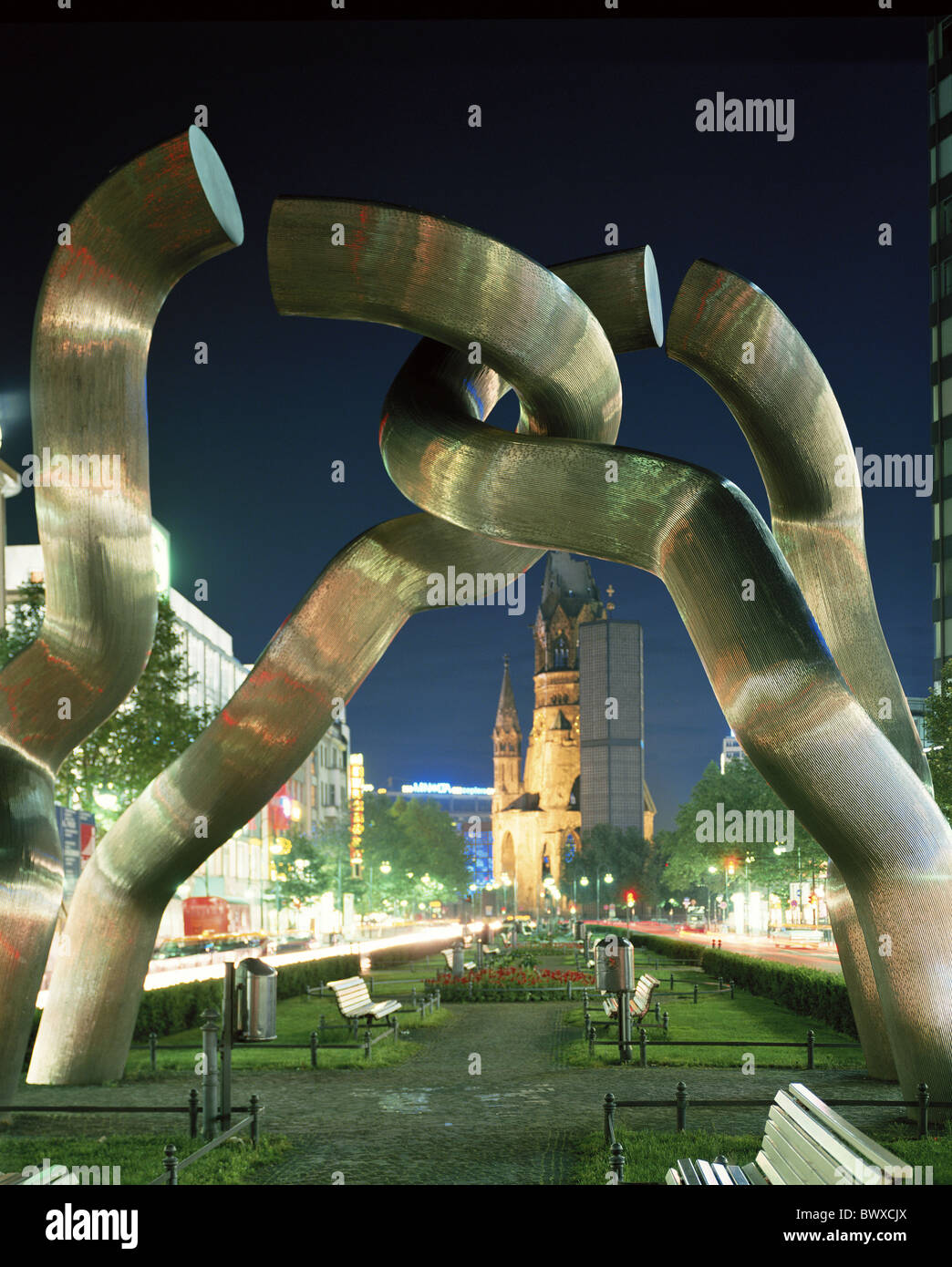 Berlin Germany Europe commemorative church Kurfurstendamm Matschinsky ...