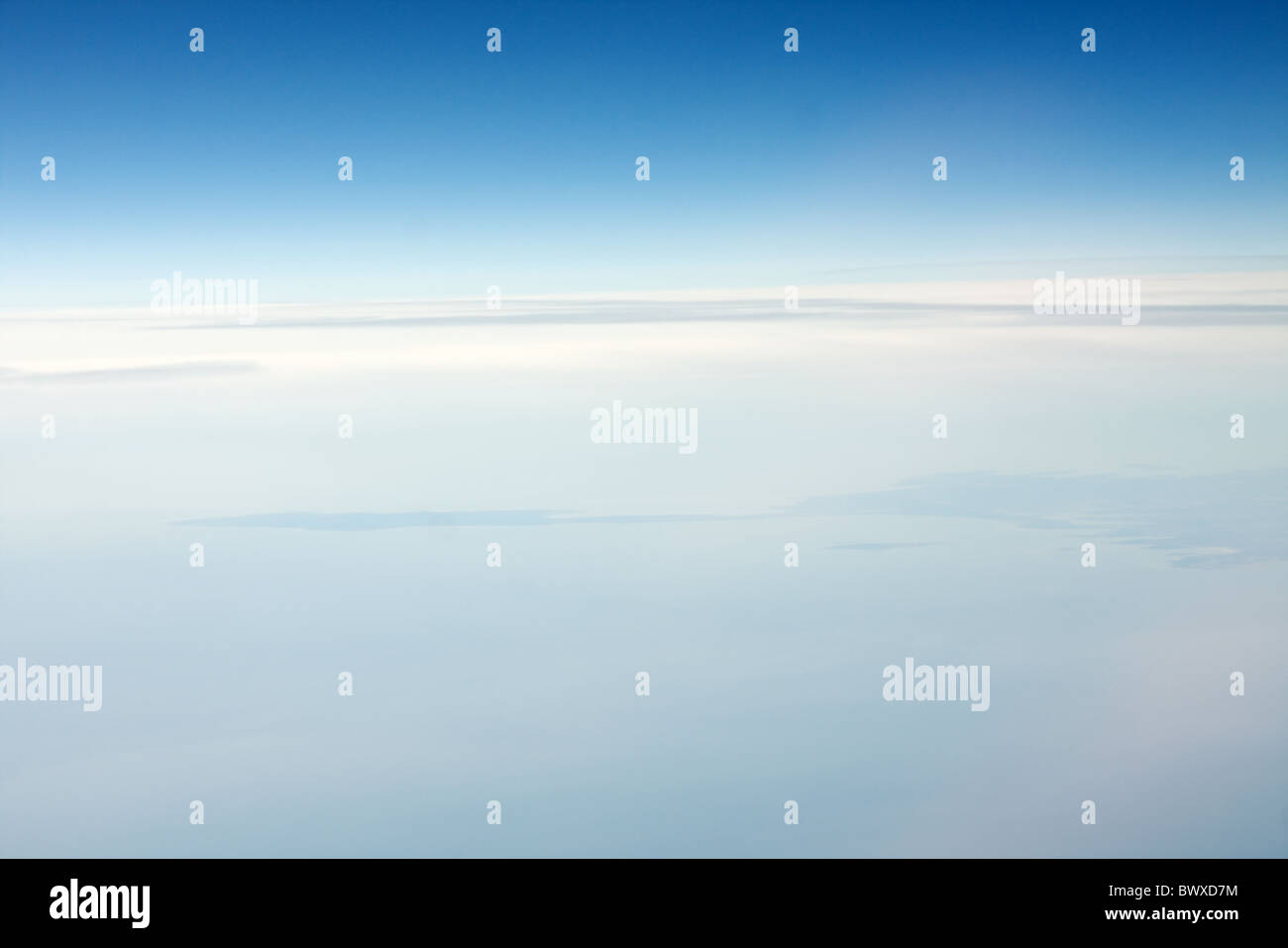 Soft, smooth stratosphere background, white to sky blue Stock Photo - Alamy